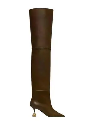 VANDA NOVAK Nicole Over-the-knee Heeled Boots - Brown