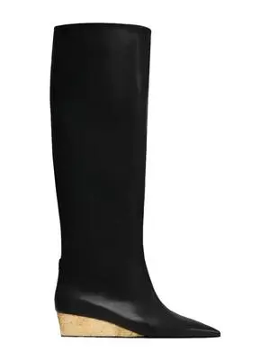 VANDA NOVAK Sophia Knee-high Heeled Boots - Black