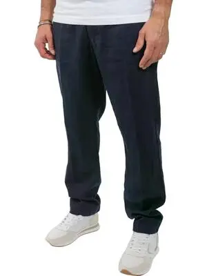 Nn07 Linen Trousers - Blue