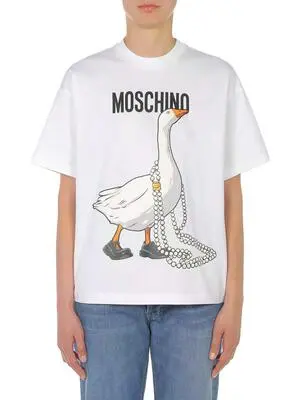 Moschino Goose Jersey T-shirt - White