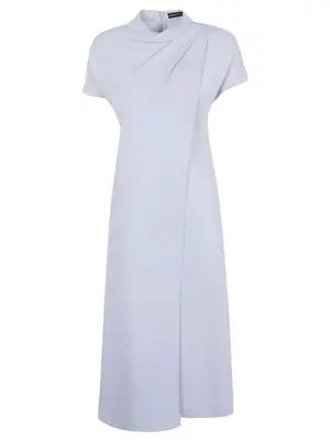 Emporio Armani Draped Midi Dress - White