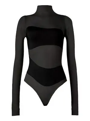 Wolford Long-sleeved Shade String Body - Black