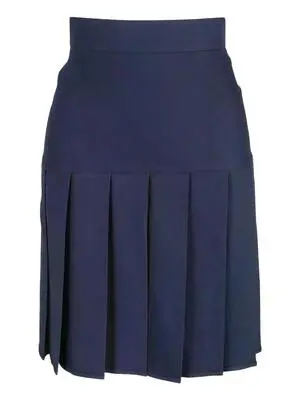 Gucci Pleated High-rise Mini Skirt - Blue