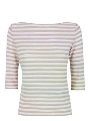 Emporio Armani Striped Knit Sweater - Neutrals