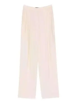 Emporio Armani Pleated Wide-leg Trousers - Neutrals