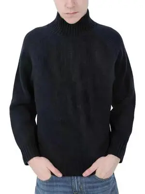 RE_BRANDED Roll-neck Ribbed Knit Sweater - Blue