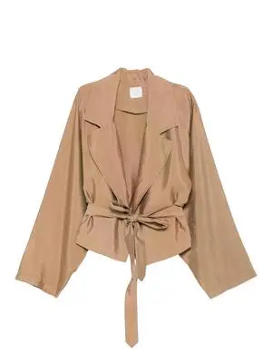 ALYSI Belted Jacket - Brown