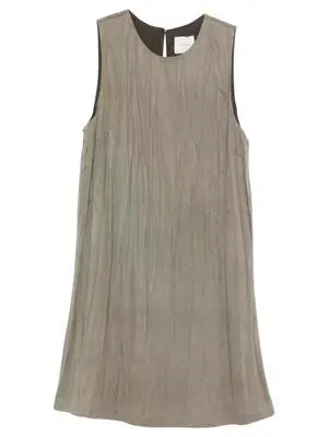 ALYSI Sleeveless Crinkled Mini Dress - Grey