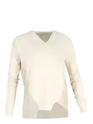 Stella McCartney Asymmetric-hem V-neck Sweater - Neutrals