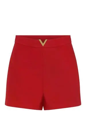 Valentino Garavani V-plaque Shorts - Red