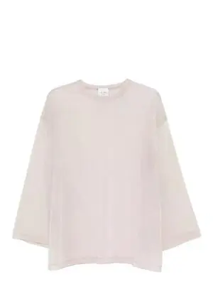 ALYSI Paneled Long-sleeve Top - Neutrals
