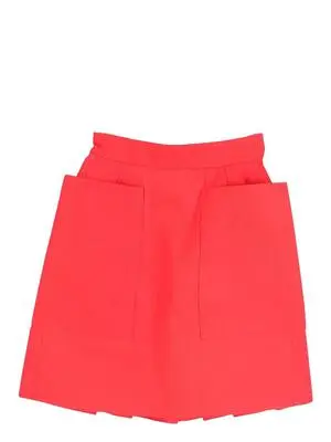 Alexander McQueen Pleated Mini Skirt - Red