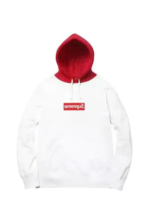 Supreme X Comme Des Garçons Drawstring Hoodie - White