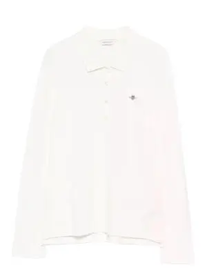 Gant Cotton Polo Top - White
