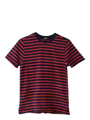 A.p.c. Striped Crew-neck T-shirt - Blue