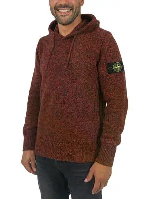 Stone Island Logo-patch Hoodie - Red