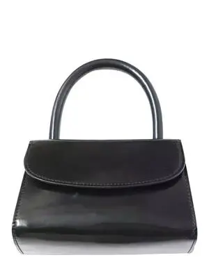 By Far Flap Leather Bag - Black