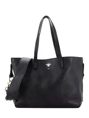 Dior D-Bee Shopper Leather Medium Tote Bag Black