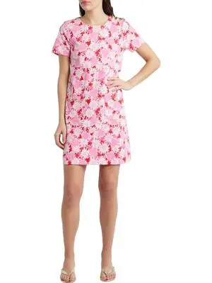 Lilly Pulitzer® Mattison Floral Cotton Blend Shift Dress - Coconut Dear Heart