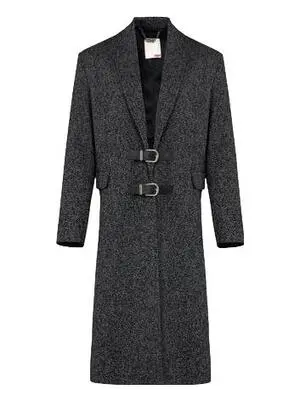 PCFG Wool And Cashmere Blend Overcoat - Black