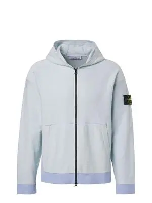 Stone Island Compass Cotton-blend Hoodie - Blue
