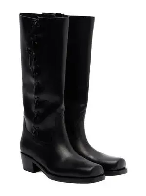 Paris Texas Roxanne 45 Leather Knee-high Boots - Black