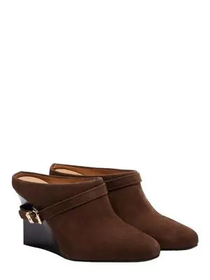 GANNI Wedge Ankle Boots - Brown
