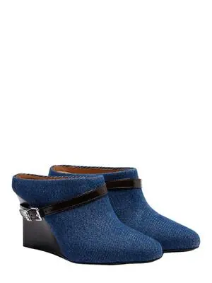 GANNI Wedge Ankle Boots - Blue