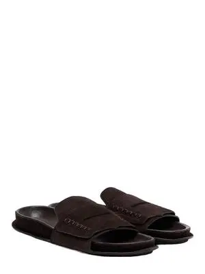 Jacquemus Suede Slides - Brown