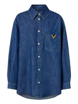 Valentino Garavani Vgold Chambray Shirt - Blue