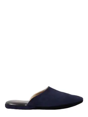 Charvet Leather-lined Suede Slippers - Blue