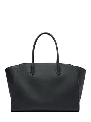 THE ROW Marlo 17 Leather Tote Bag - Black