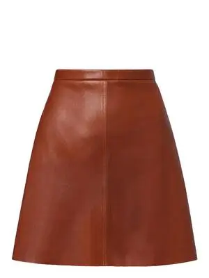 Stouls Lucie 22 Leather Miniskirt - Brown