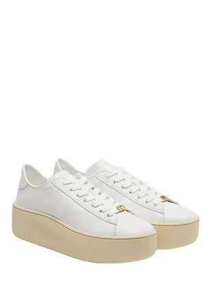 Valentino Garavani Royco 55 Leather Platform Sneakers - White