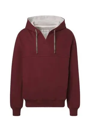 MAISON MARGIELA Cotton Jersey Hoodie - Burgundy