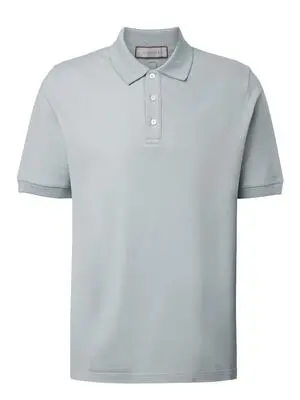 Canali Cotton Piqué Polo Shirt - Blue