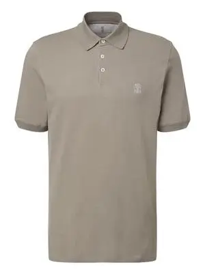 Brunello Cucinelli Cotton Piqué Polo Shirt - Grey