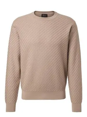 Brioni Cotton, Silk, And Cashmere Sweater - Beige