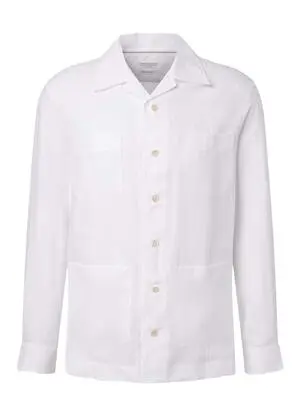 Brunello Cucinelli Hemp, Linen, And Cotton Shirt - White