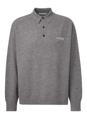 Acne Studios Wool Polo Sweater - Grey