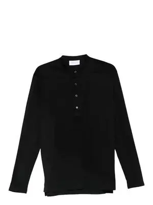 TOKYO JAMES Button-up T-shirt - Black