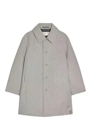 Dries Van Noten Gingham Coat - Grey