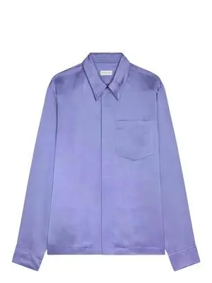 Dries Van Noten Zip-up Shirt - Purple