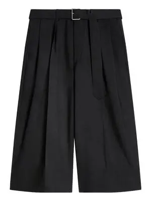 Dries Van Noten Belted Wool Shorts - Black
