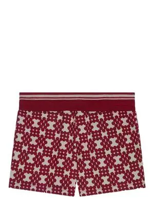 Dries Van Noten Ribbed Jacquard Shorts - Red