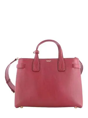 Burberry Banner Nm Leather Tote Bag - Red