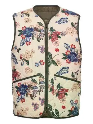 Moncler Reversible Floral Print Gilet - Green