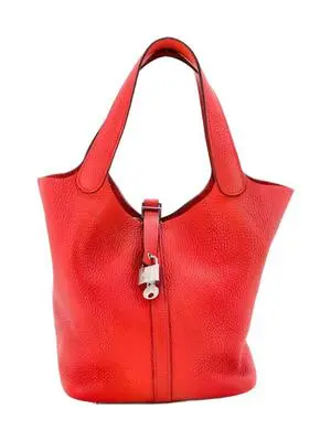 Hermès Picotin Lock Mm Bucket Bag - Red