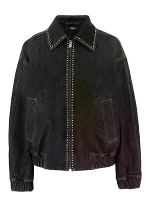 Versace Studded Denim Blouson - Black