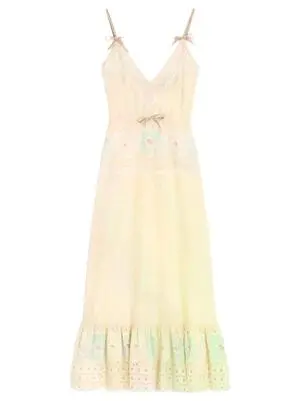 Valentino Garavani Sangallo Midi Dress - Yellow